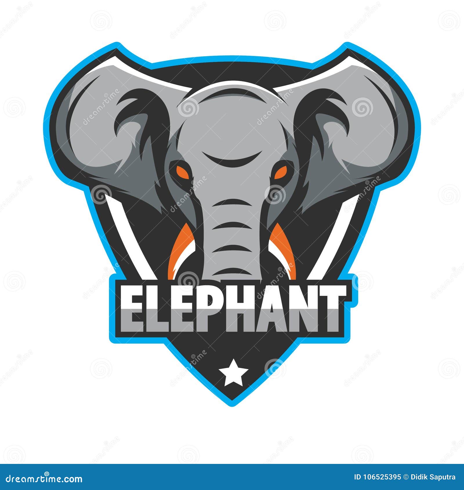 Elephant logo stock vector. Illustration of black, label - 106525395