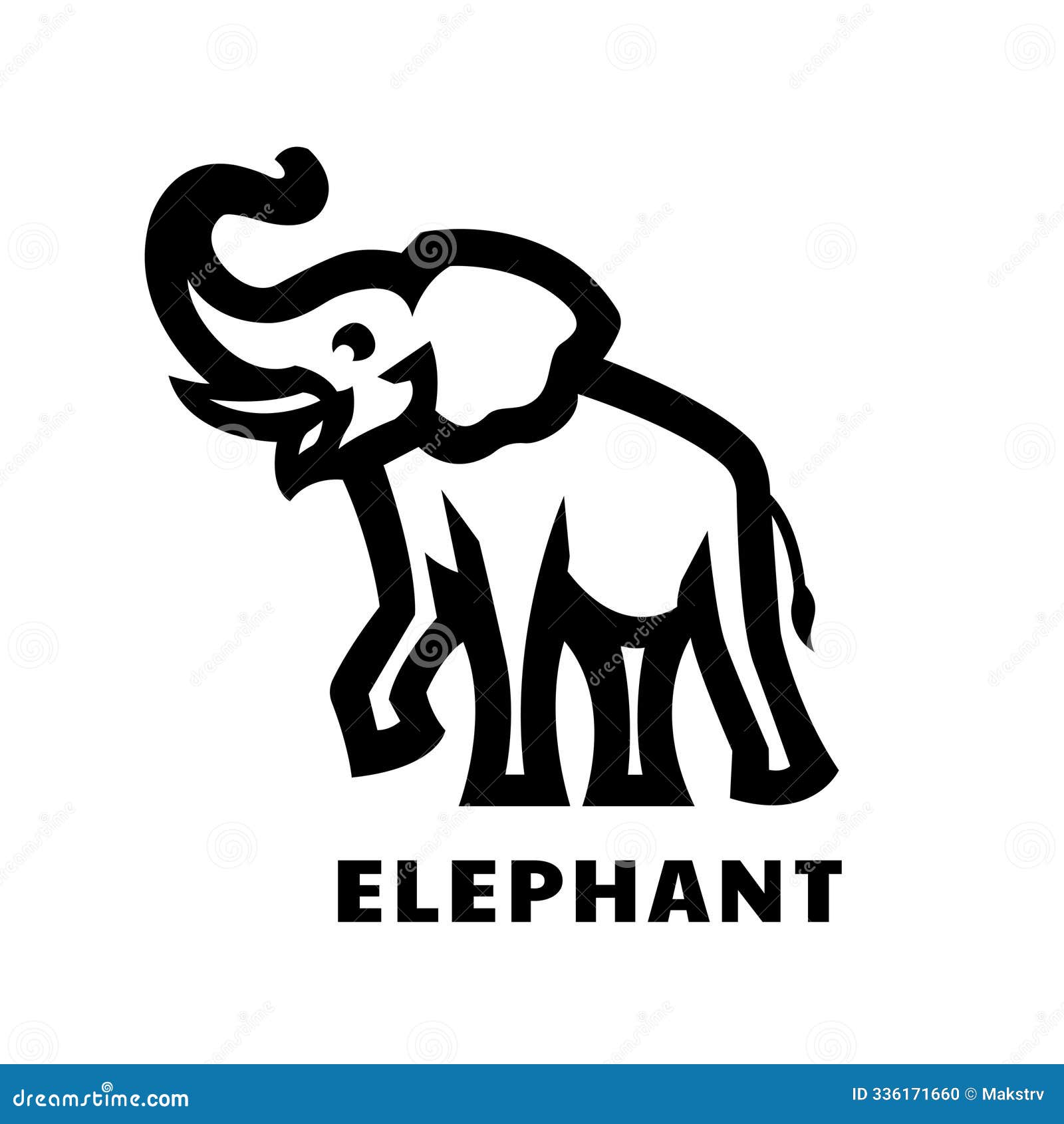 Elephant logo, symbol. stock illustration. Illustration of trunk ...