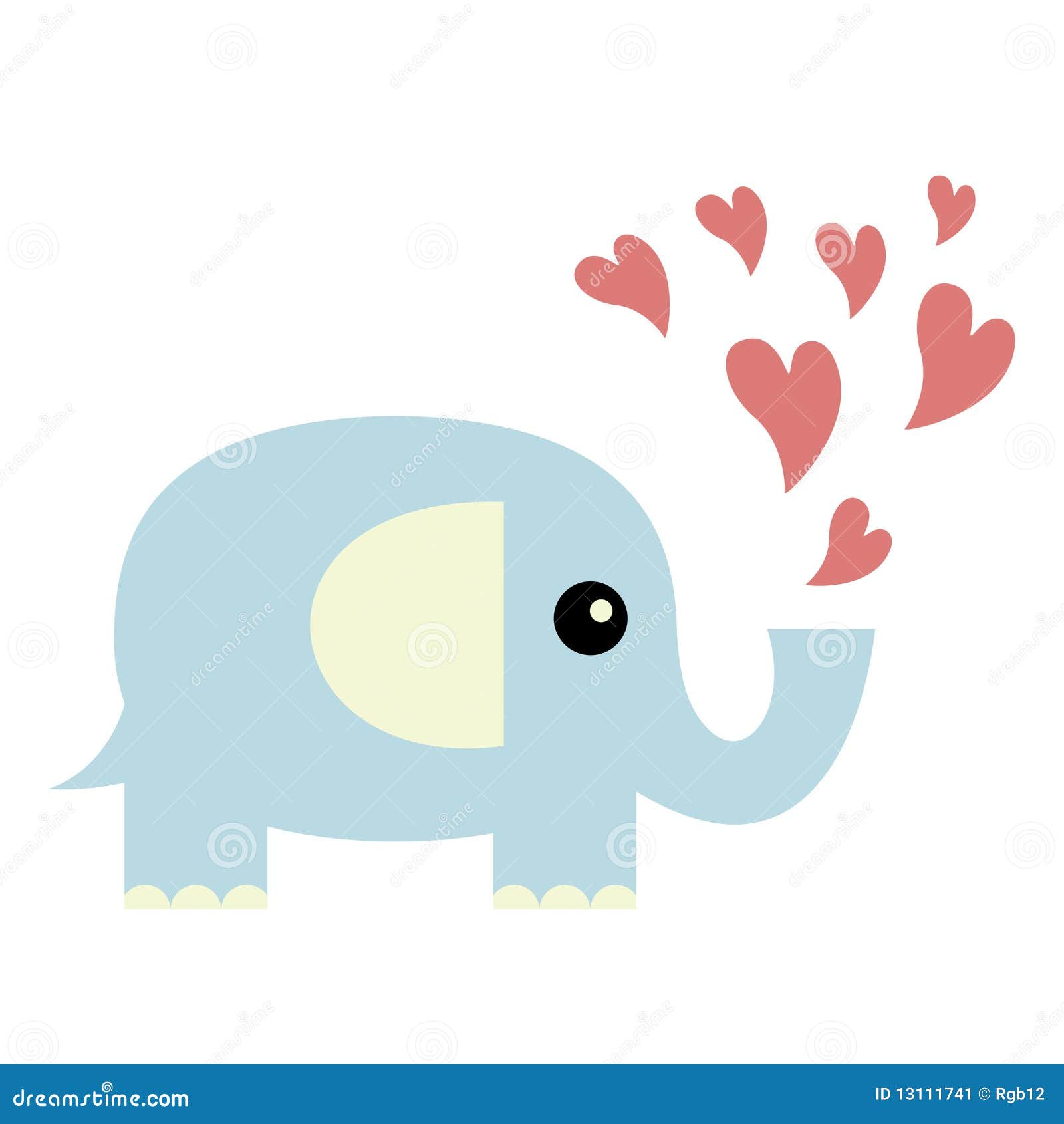 Elephant in love stock vector. Illustration of animal - 13111741