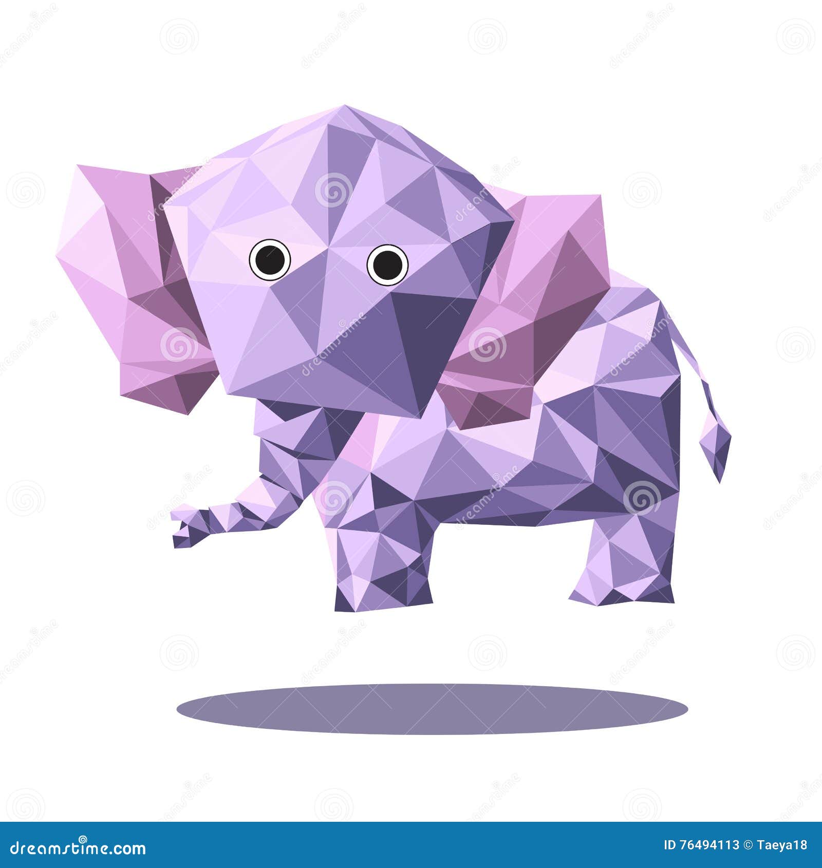 The Elephant Polygon Infographic,polygon Elehpant. Vector Illustration ...
