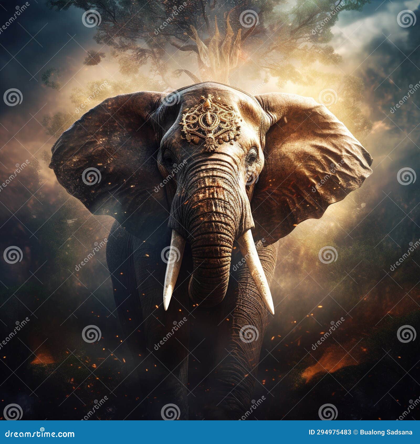 Elephant Made with Generative AI Illustration Stock Illustration ...