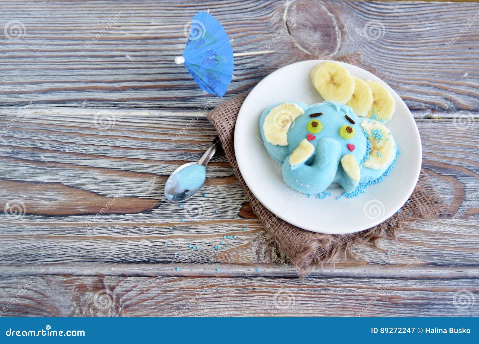 The Elephant is Made of Ice Cream Stock Image - Image of dessert ...