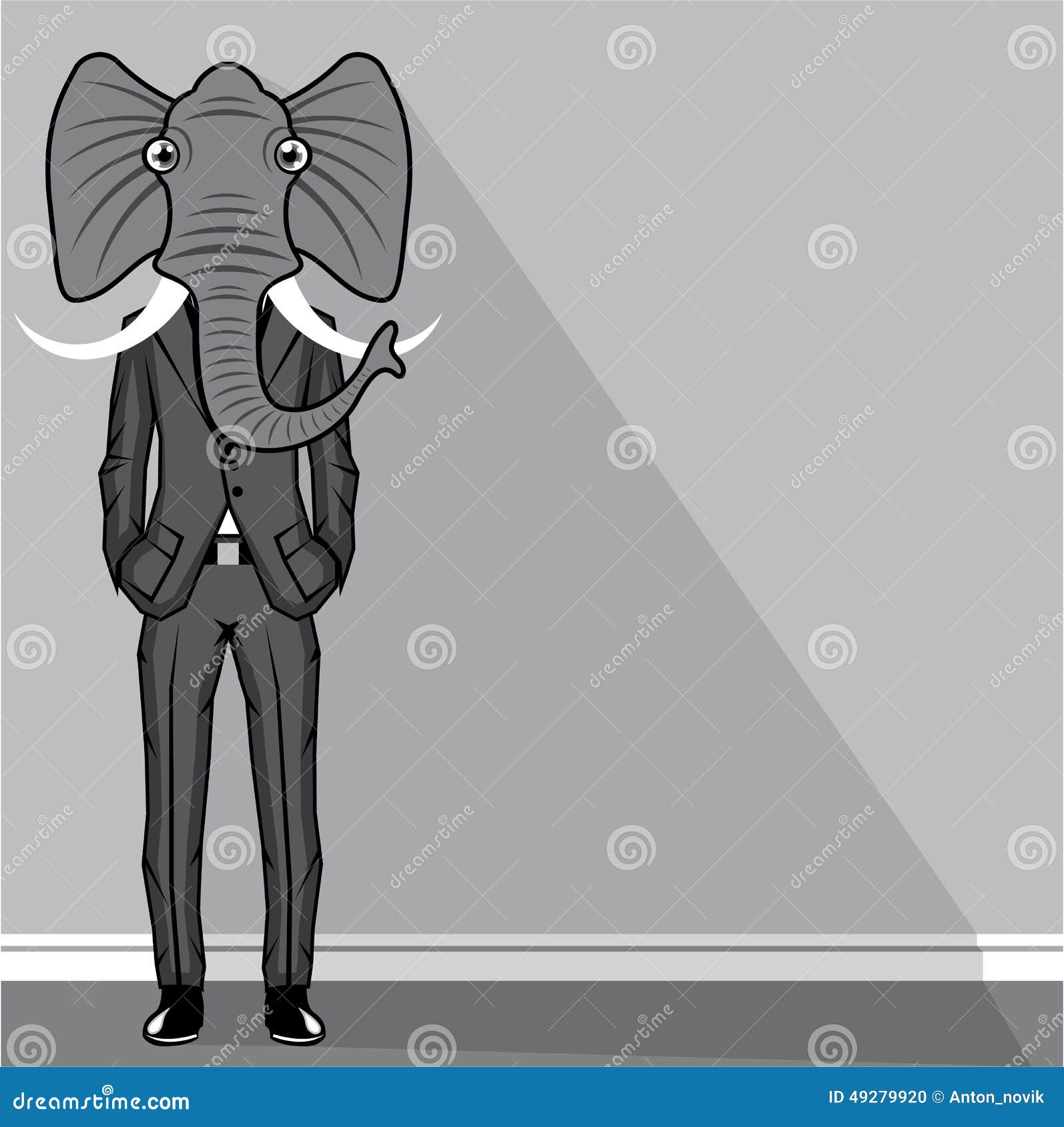 Elephant Man stock vector. Illustration of animal, heavy - 49279920