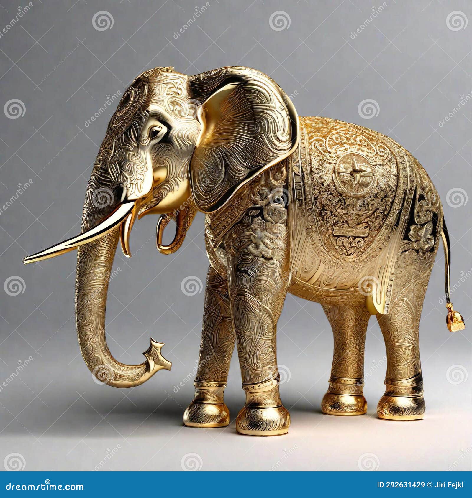 An Elephant Marches in a Beautiful Light Stock Image - Image of meeting ...