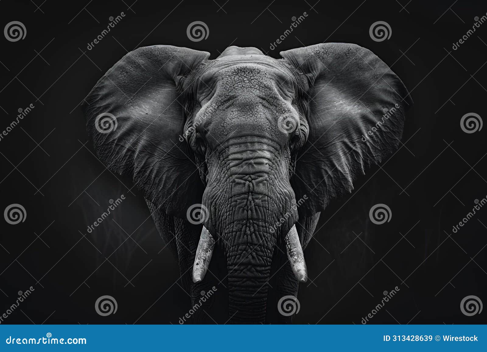 Elephant in Misty Fog, Trunk Reaching Forward, AI-generated. Stock ... Elephant in Misty Fog, Trunk Reaching Forward, AI-generated. Stock ...