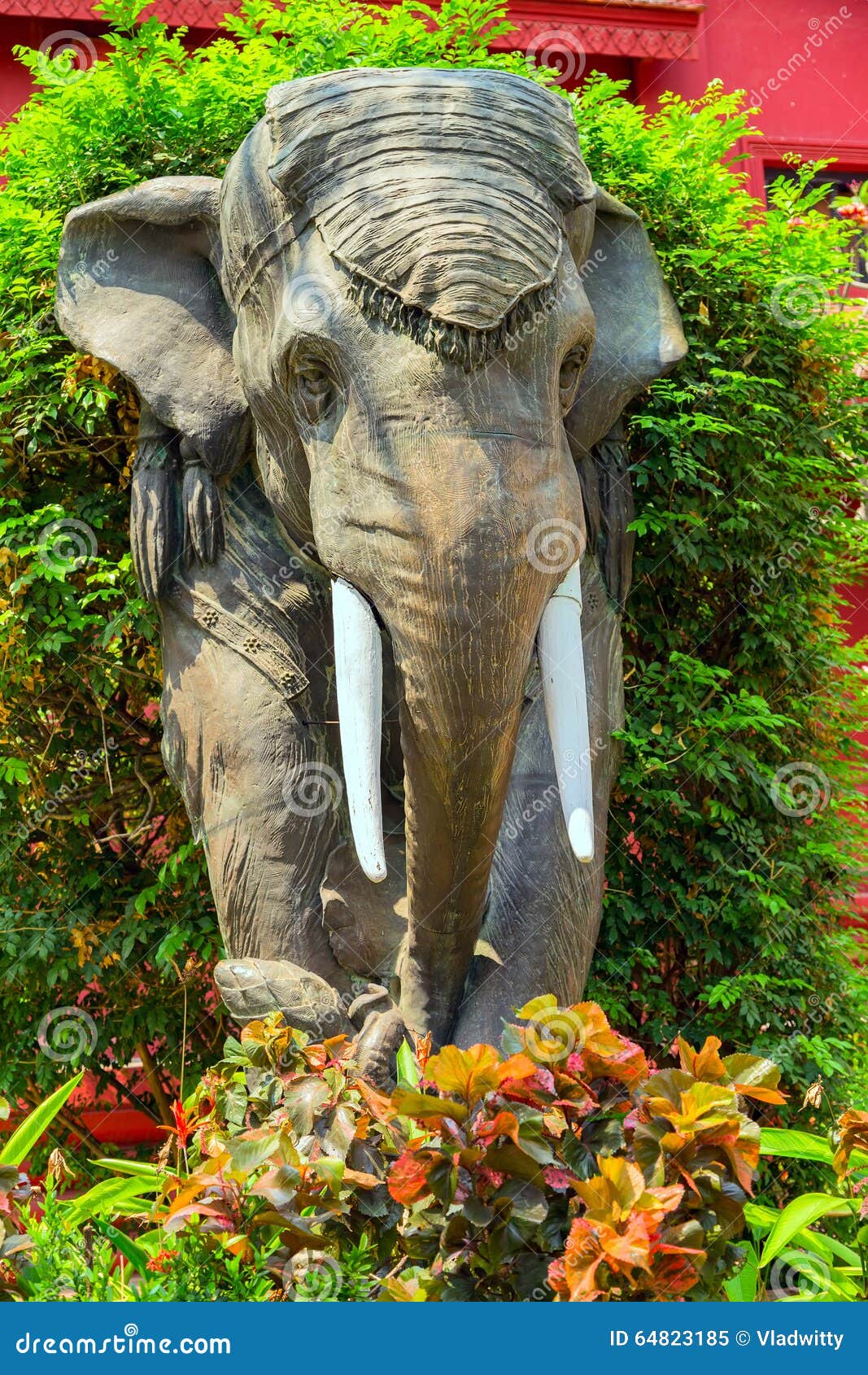 Elephant monument stock image. Image of figurine, architecture - 64823185