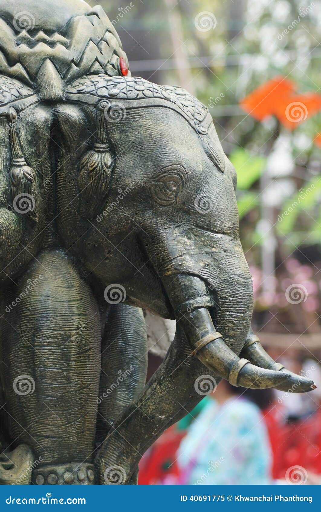Elephant monument stock image. Image of detail, religion - 40691775