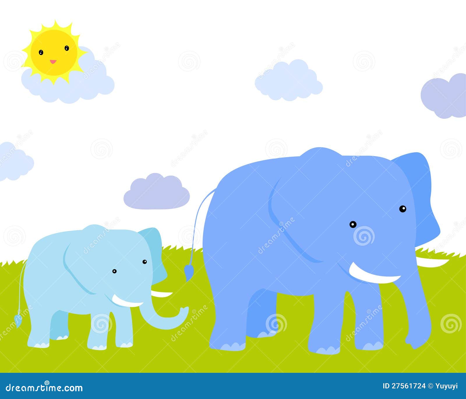 Elephant mother with son stock vector. Illustration of animal - 27561724