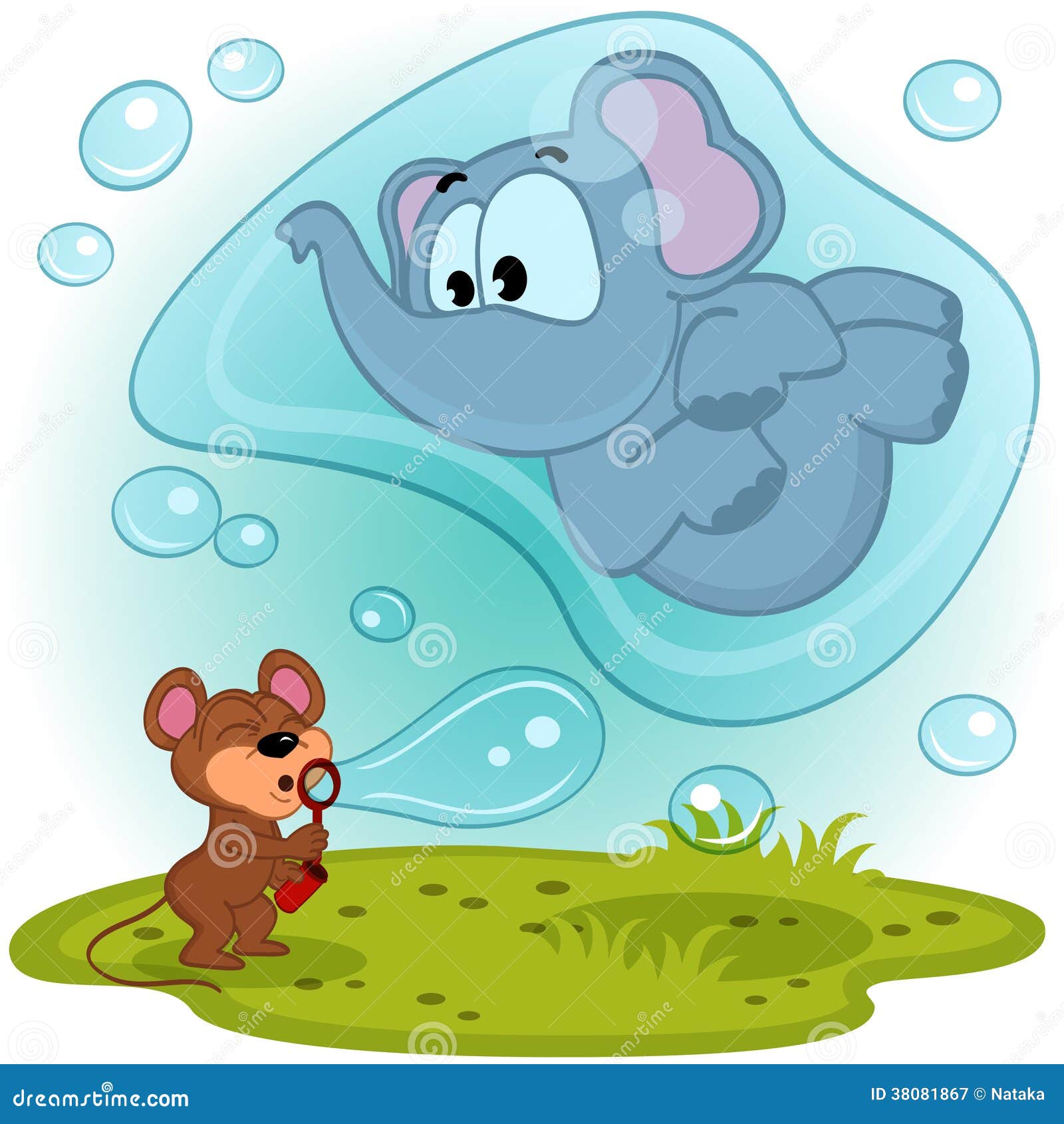 The Elephant And The Mouse Vector Illustration | CartoonDealer.com ...
