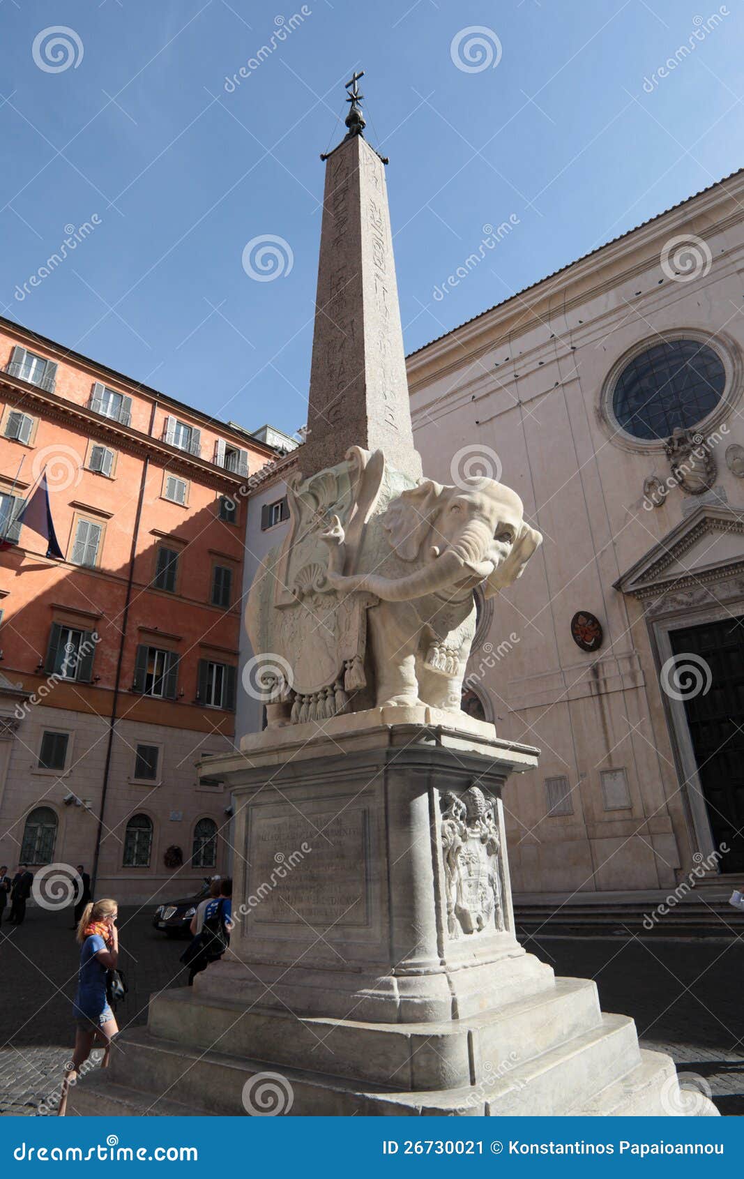 Obelisk In Rome With Elephants