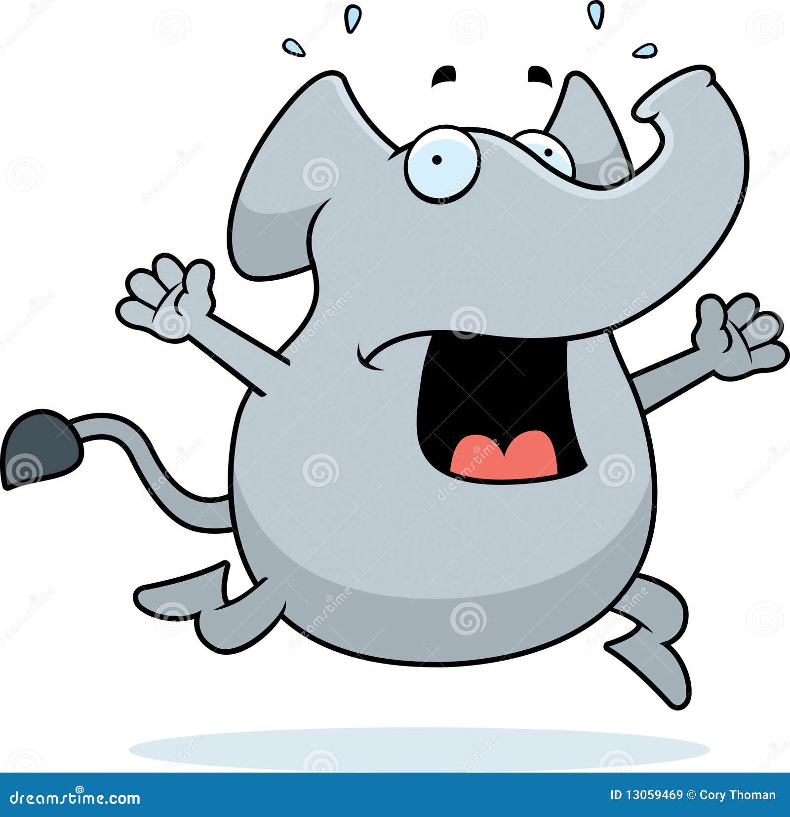 Elephant Panic stock vector. Illustration of panic, scared - 13059469
