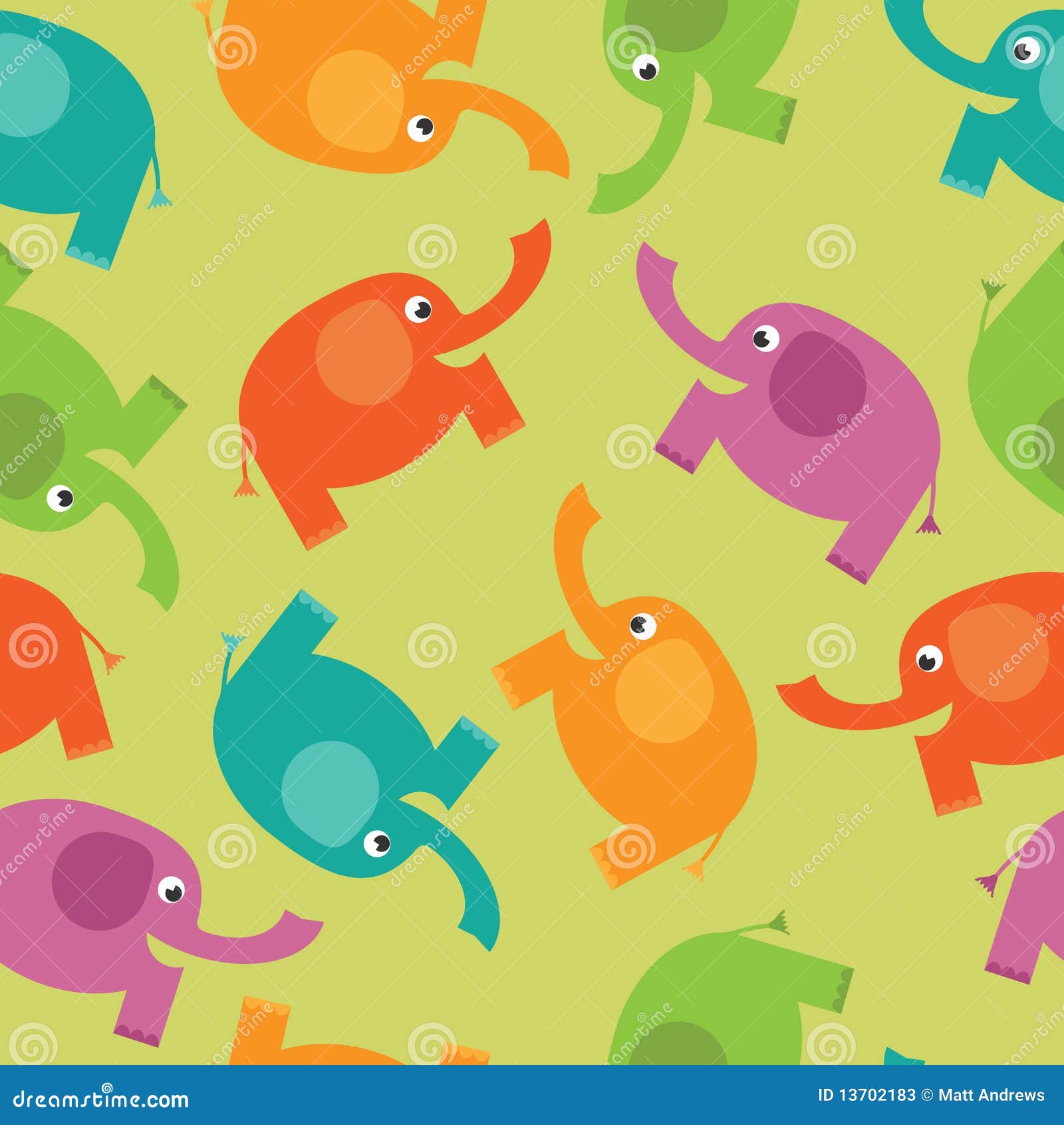 Elephant pattern stock vector. Illustration of mammal - 13702183