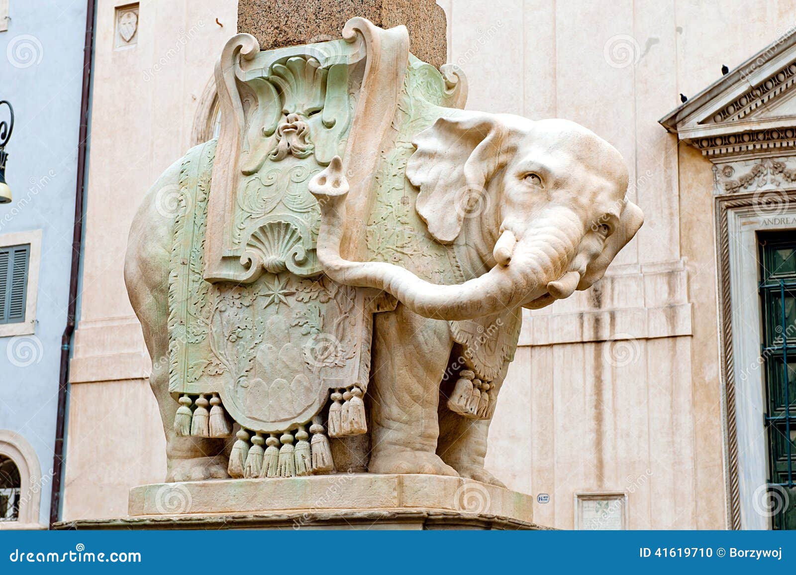 Elephant at Piazza Della Minerva in Rome, Italy Stock Photo - Image of ...