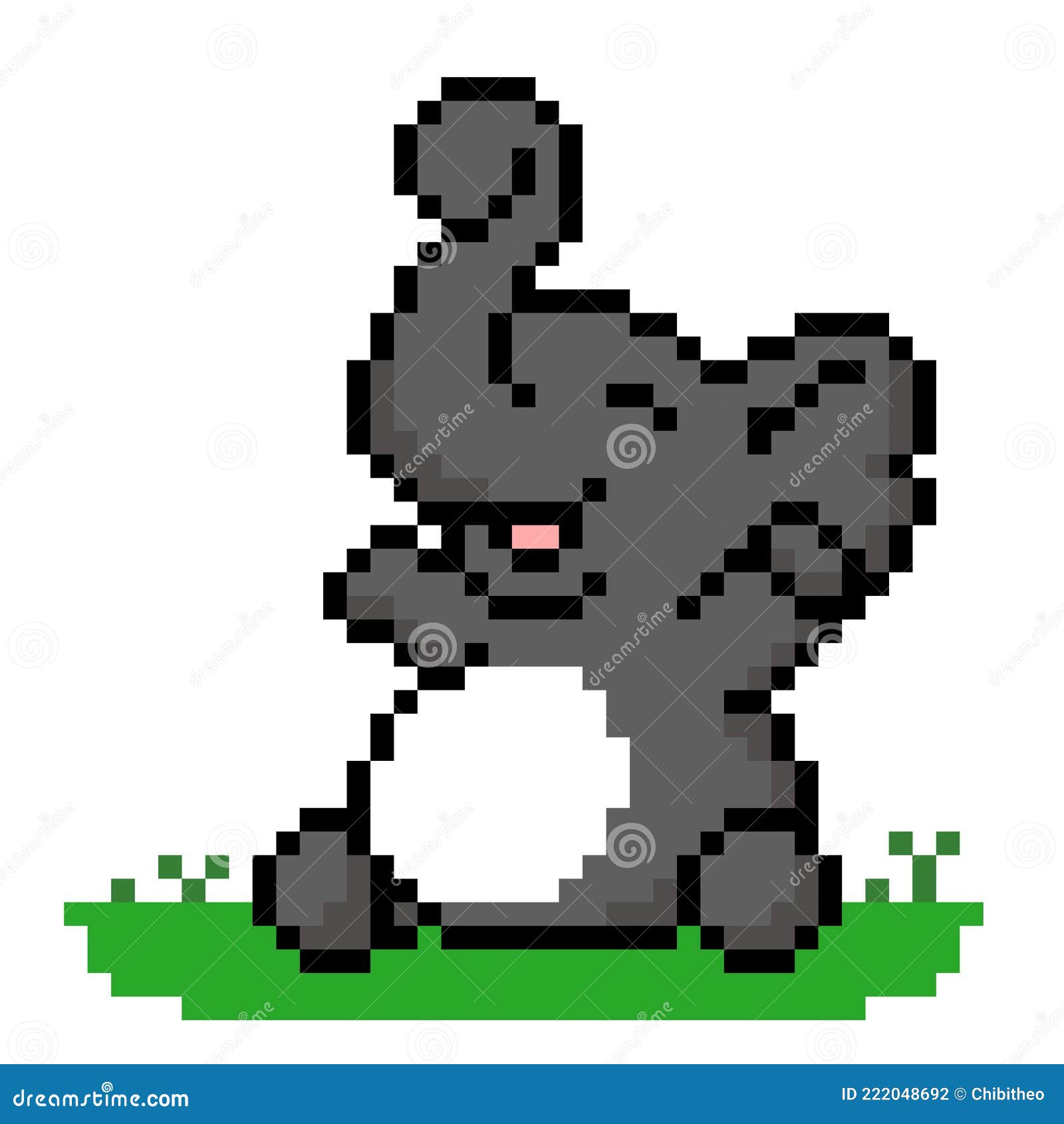 An Elephant Pixel Sitting in the Park. Image of Elephant Pattern Stock ...
