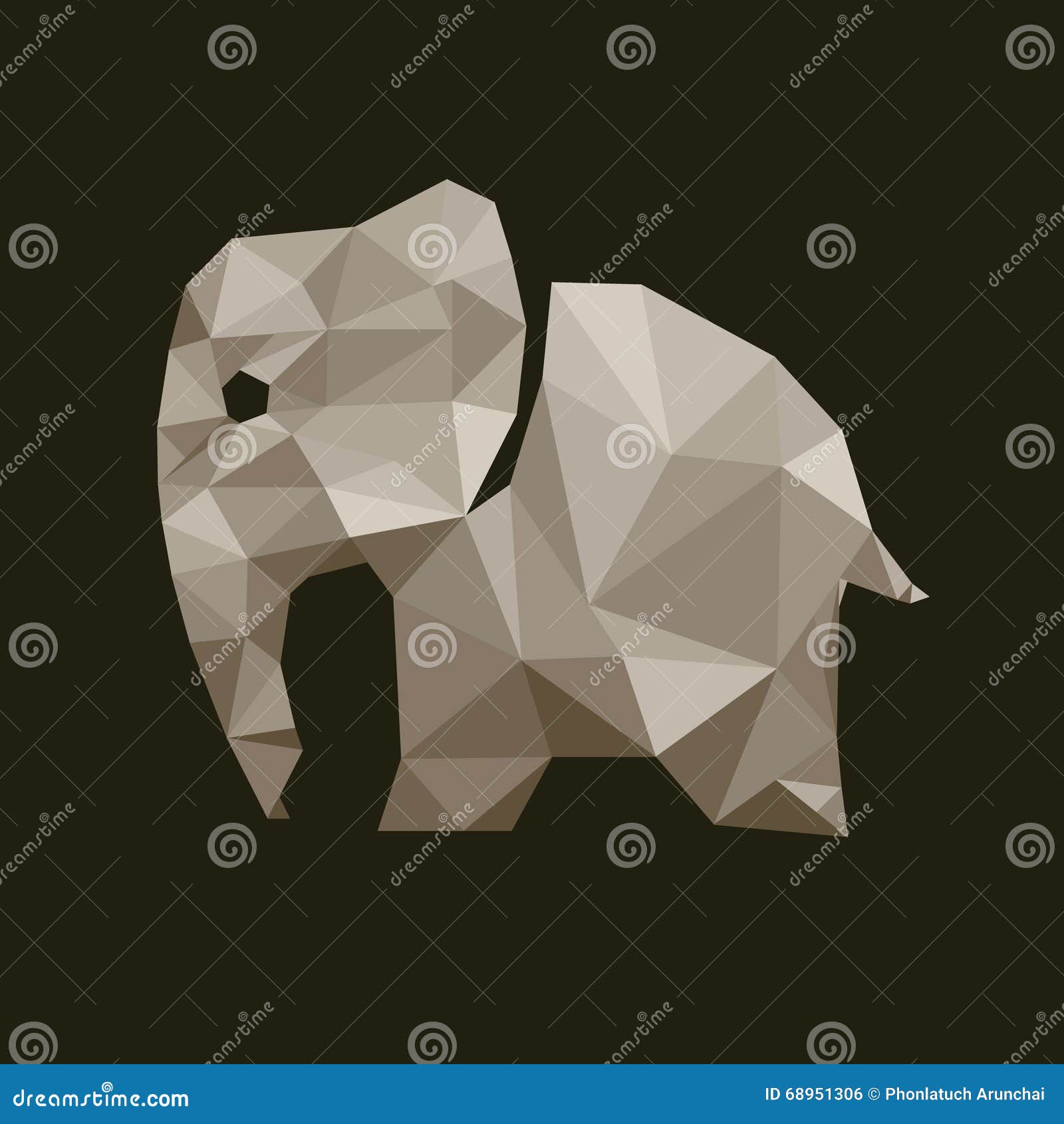 The Elephant Polygon Infographic,polygon Elehpant. Stock Vector ...