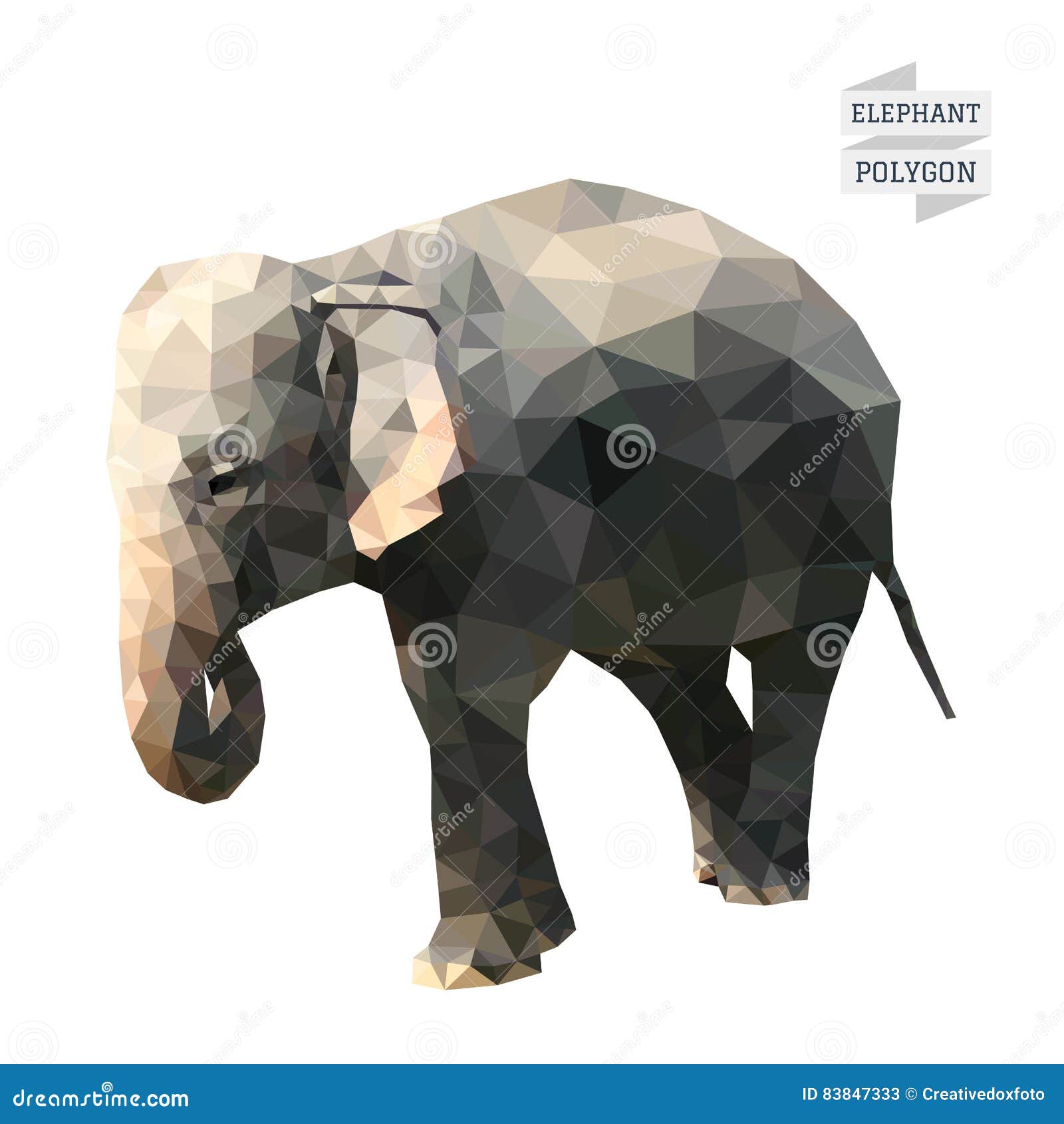 The Elephant Polygon Infographic,polygon Elehpant. Vector Illustration ...