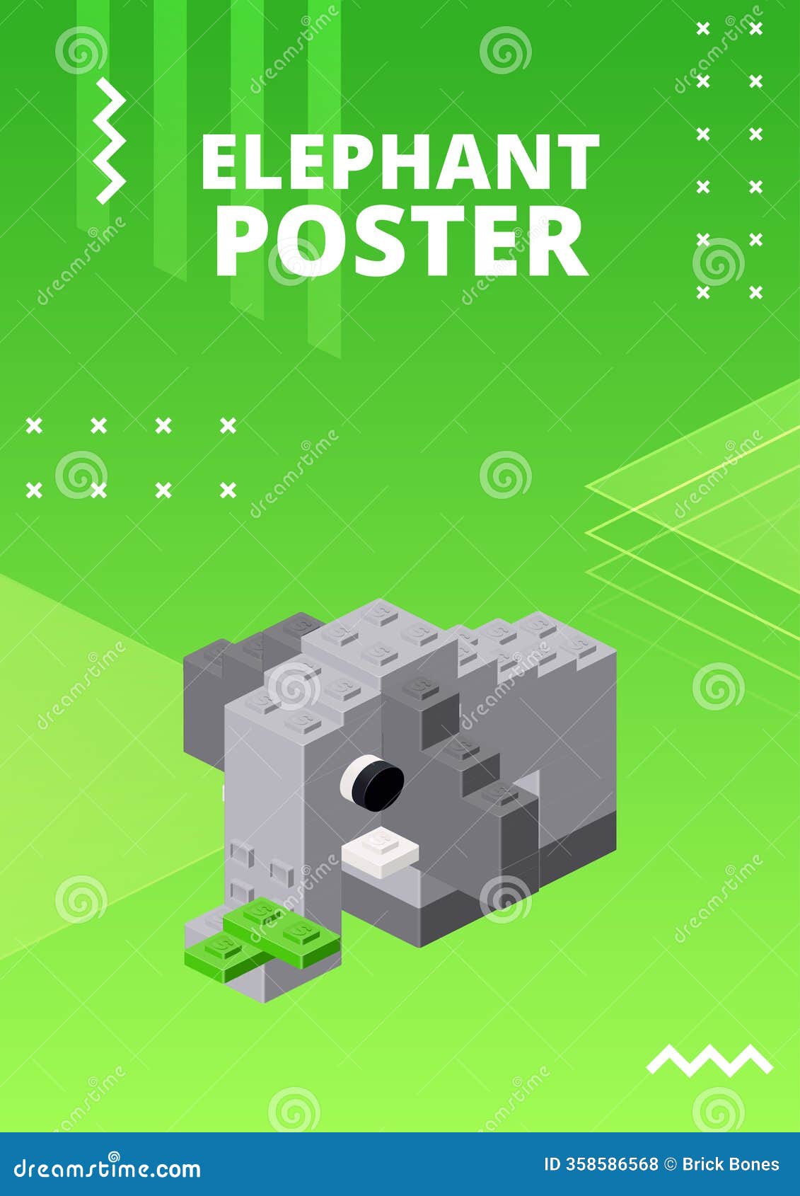 Elephant for Print and Design. Vector Stock Illustration - Illustration ...