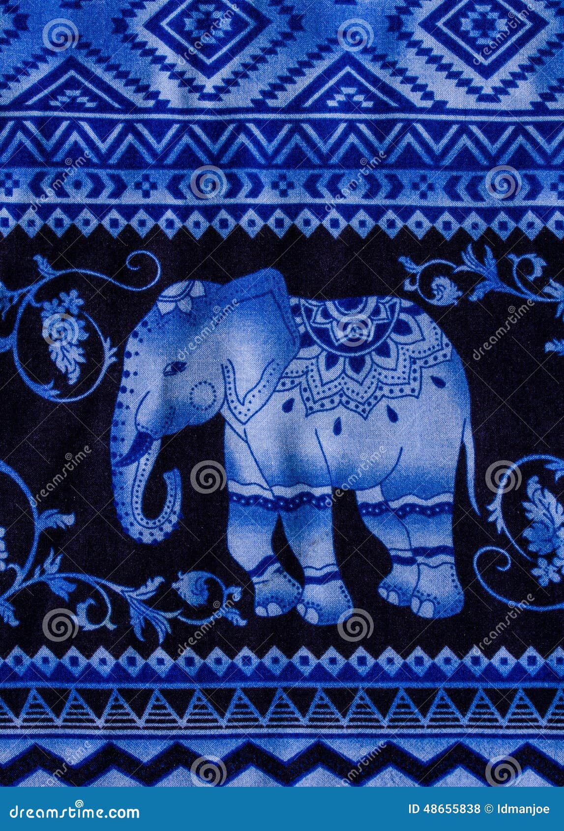 Elephant print fabric stock photo. Image of curtains - 48655838