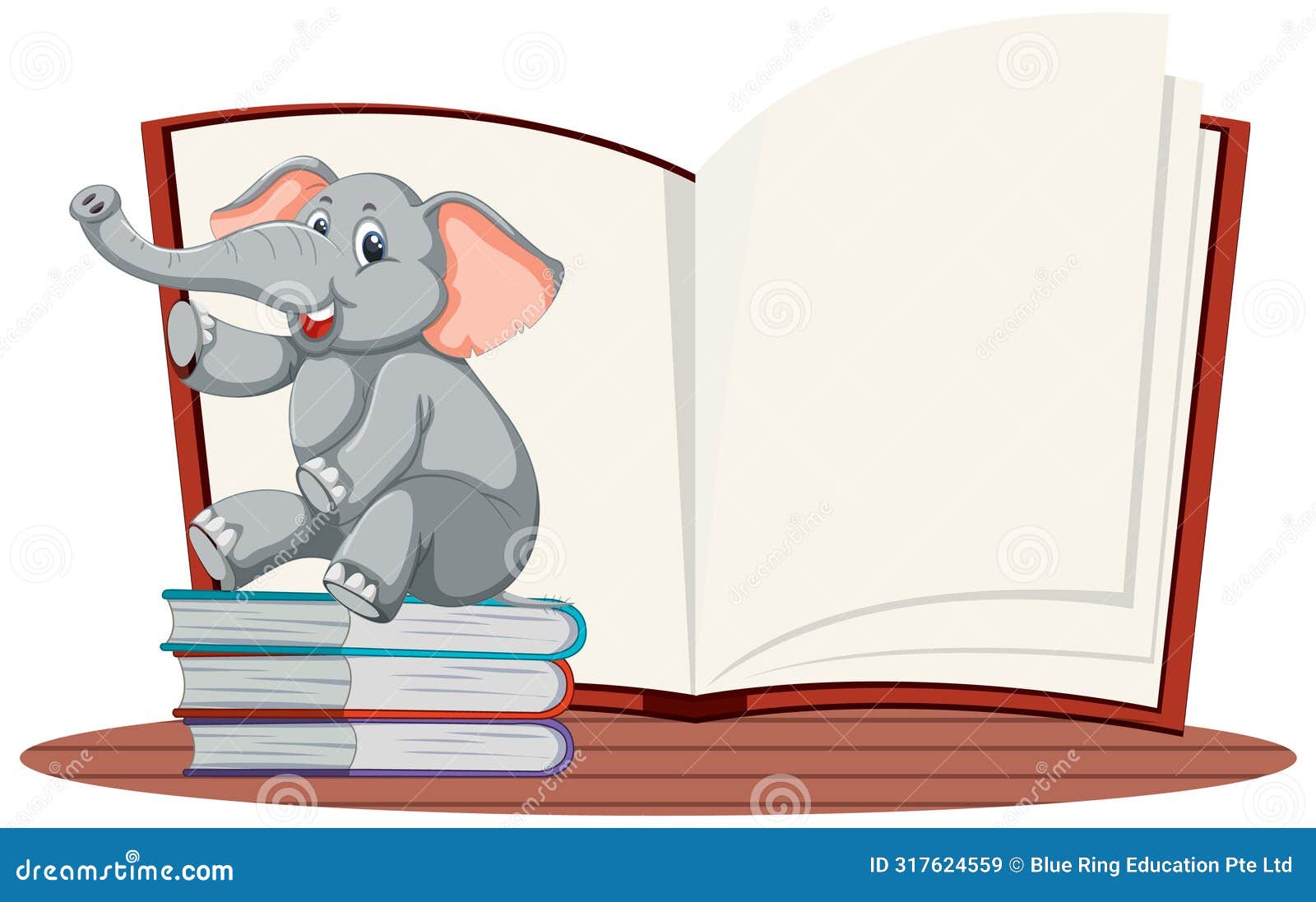 An Elephant Reading Books, Symbolizing Learning Stock Vector ... An Elephant Reading Books, Symbolizing Learning Stock Vector ...