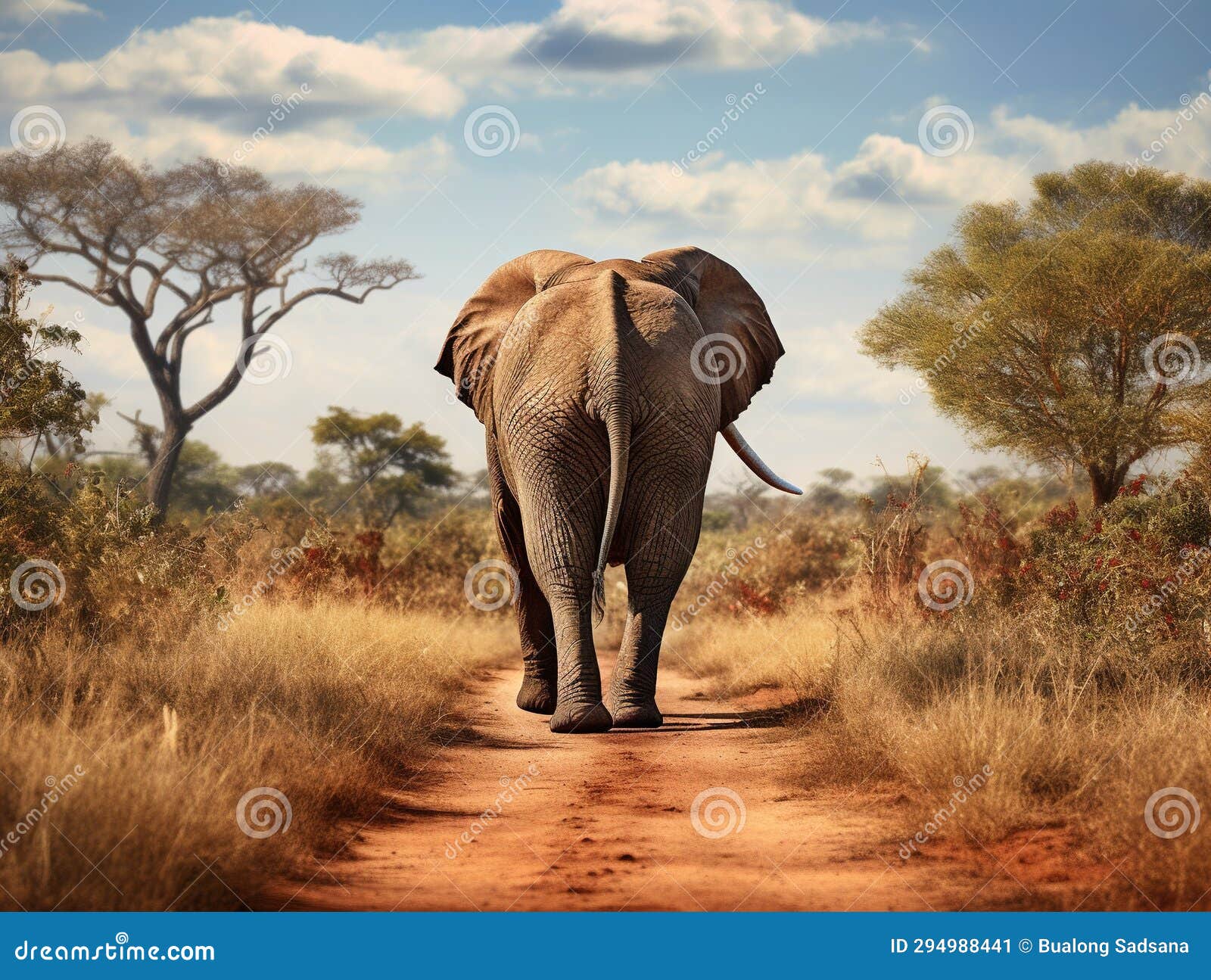 Elephant rear stock illustration. Illustration of animal - 294988441