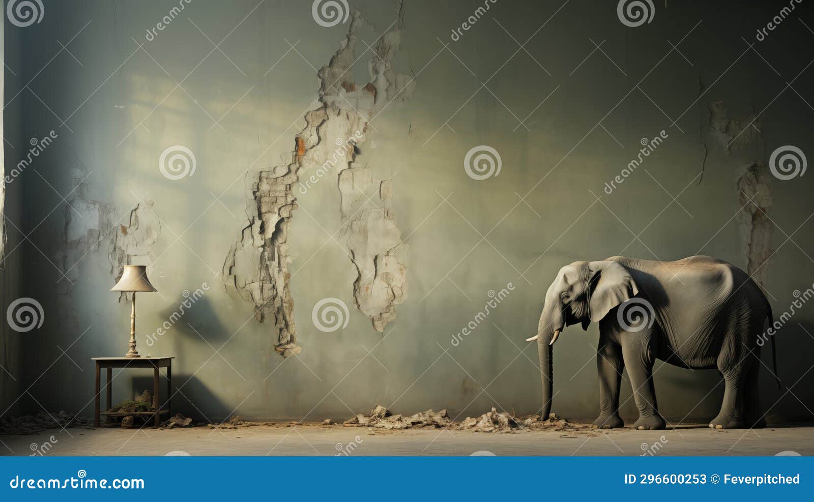 The Elephant in the Room - a Decaying and Neglected Room. Generative AI ...