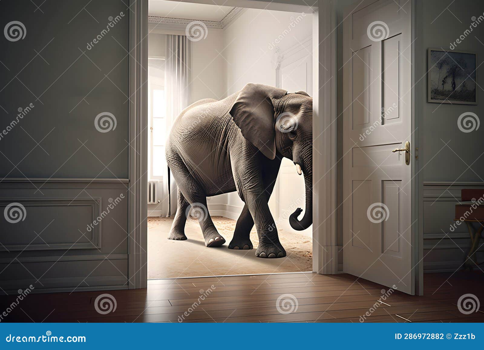 Elephant in the Room, Neural Network Generated Photorealistic Image ...