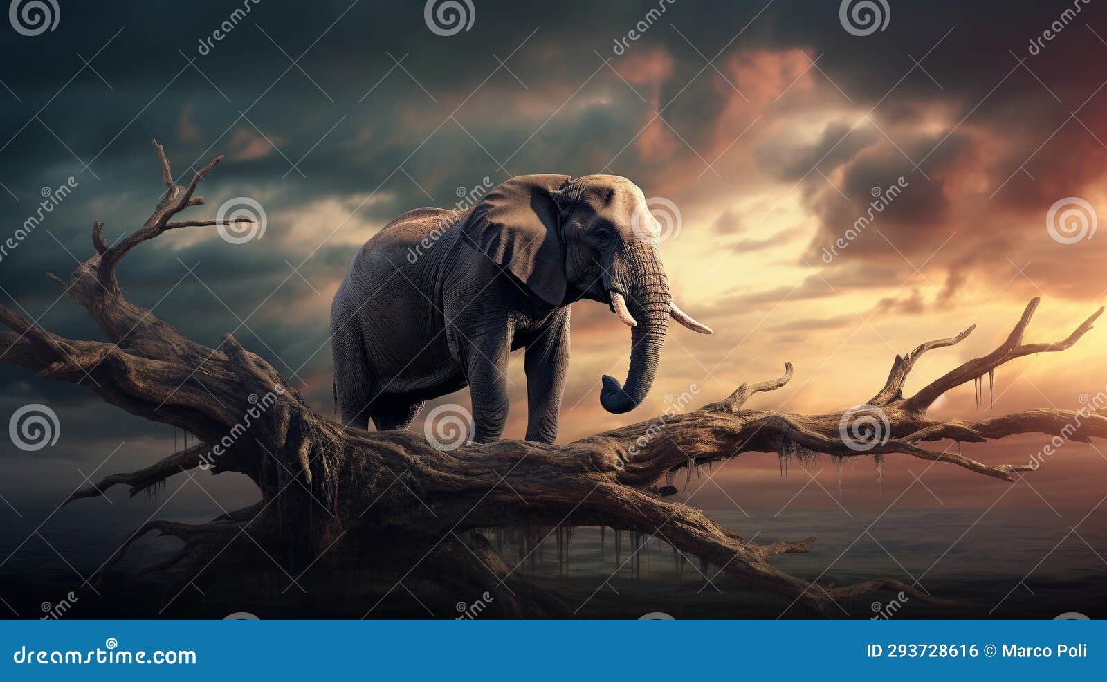 Lonely Elephant, the Symbol of Power Stock Photo - Image of weight ...