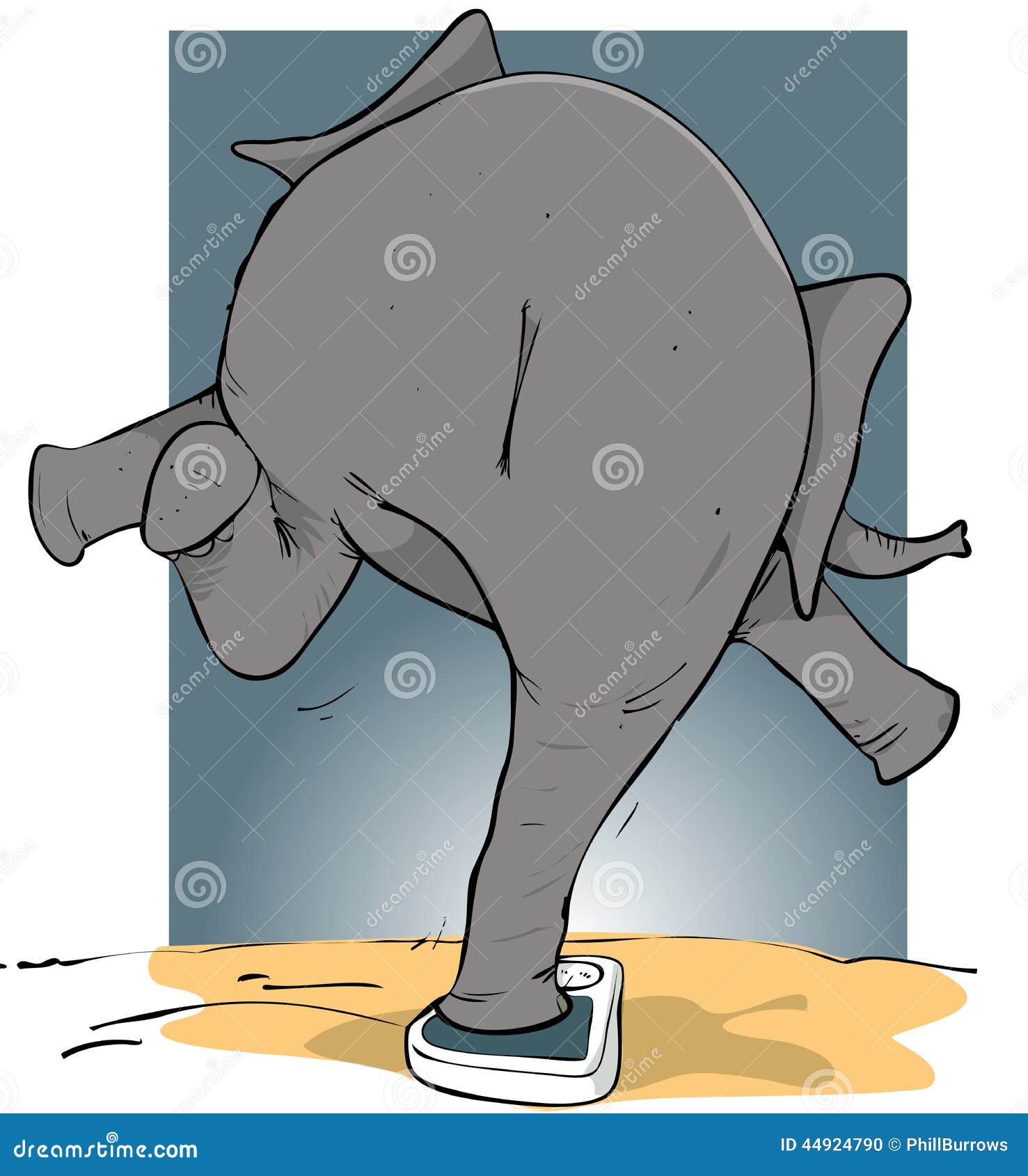 Overweight elephant stock vector. Illustration of rotund - 44924790