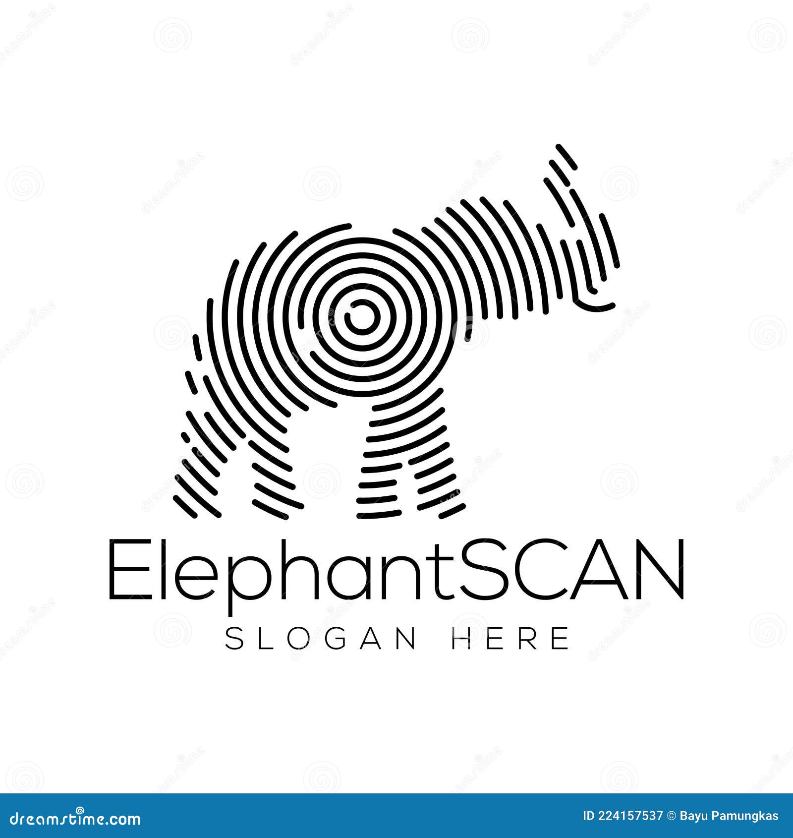 Elephant Scan Technology Logo Vector Element. Animal Technology Logo ...