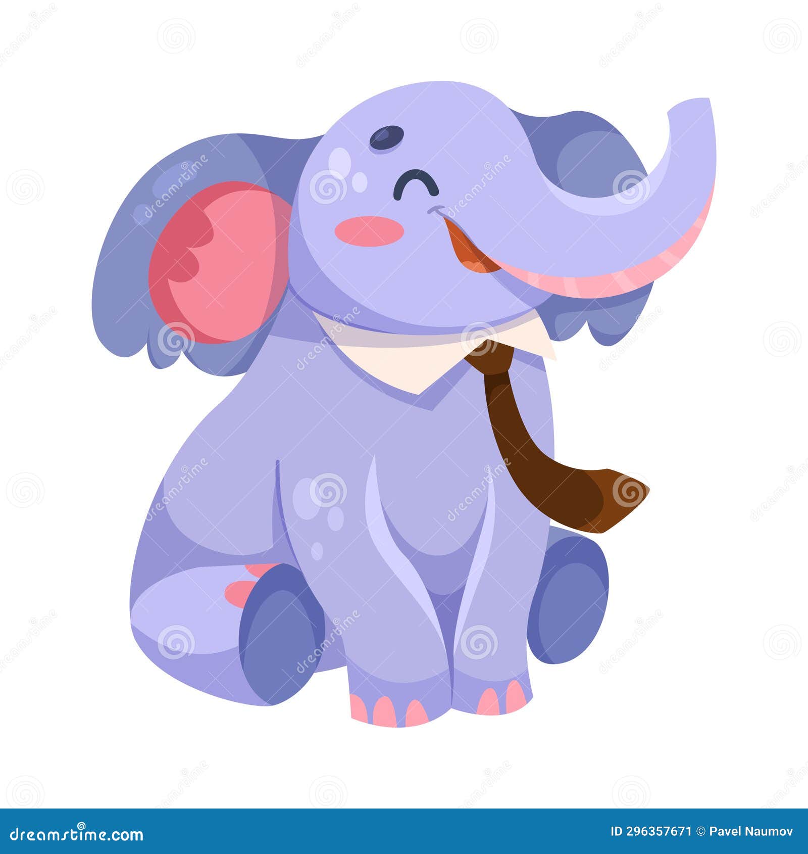 Elephant at School Sit in Tie and Smile Have Lesson and Education ...