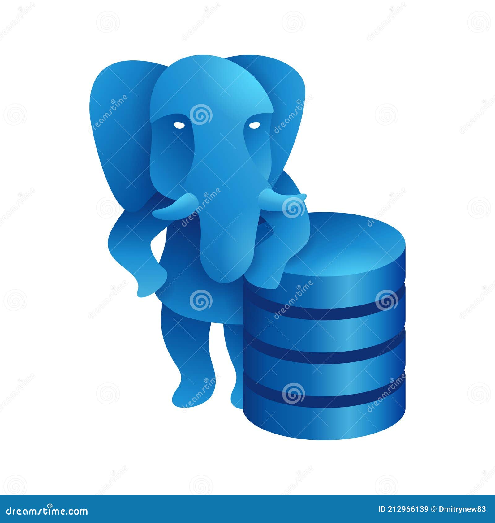 Elephant with Server Database Blocks Stock Vector - Illustration of ... Elephant with Server Database Blocks Stock Vector - Illustration of ...