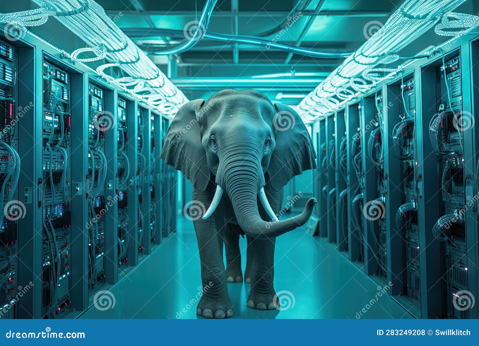 Elephant in the Server Room. Concept of the Big Data and Digital ...