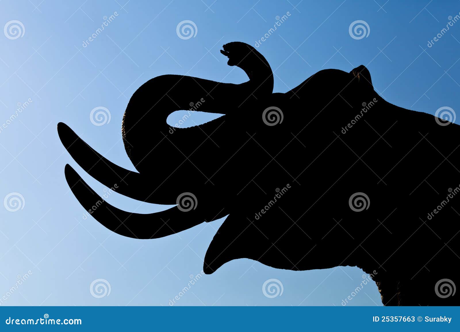 Elephant shape in blue sky stock image. Image of wildlife - 25357663