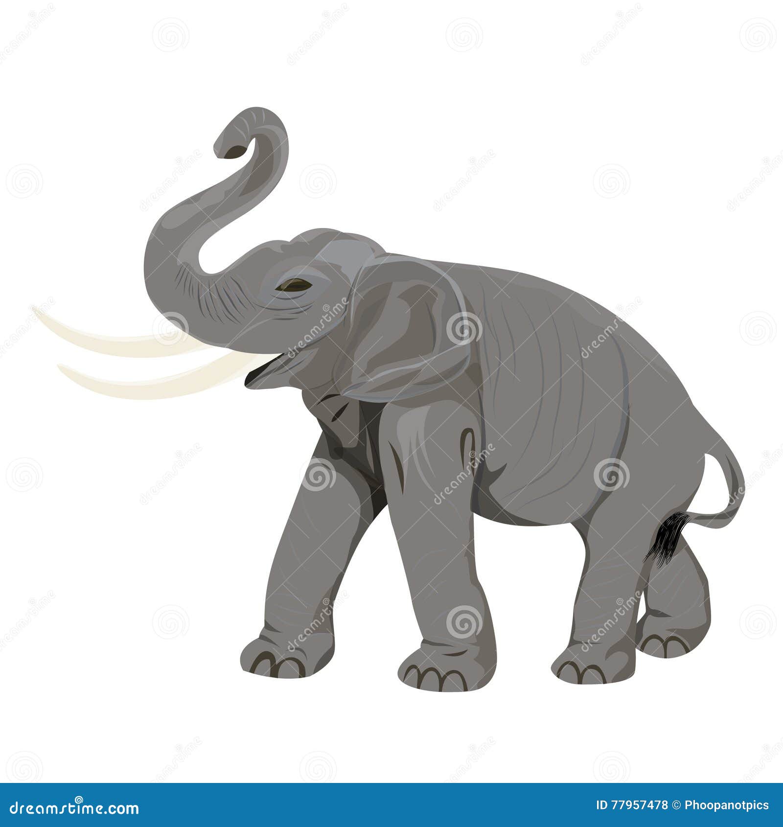 Elephant shape stock vector. Illustration of simple, wild - 77957478