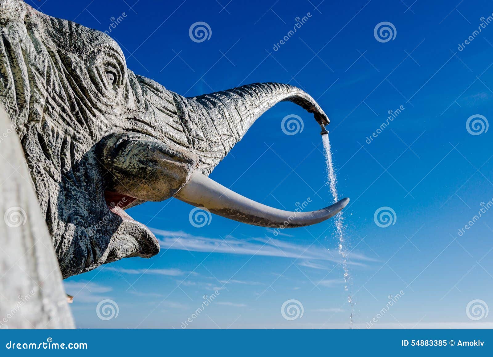 Elephant shower stock image. Image of blue, hygiene, marbella - 54883385