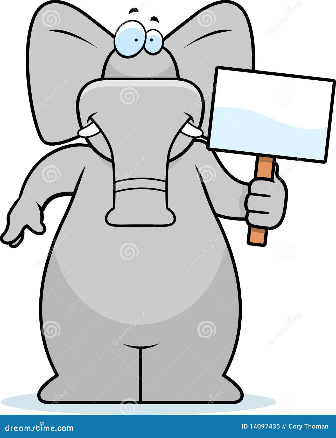 Elephant Sign stock vector. Illustration of smiling, sign - 14097435