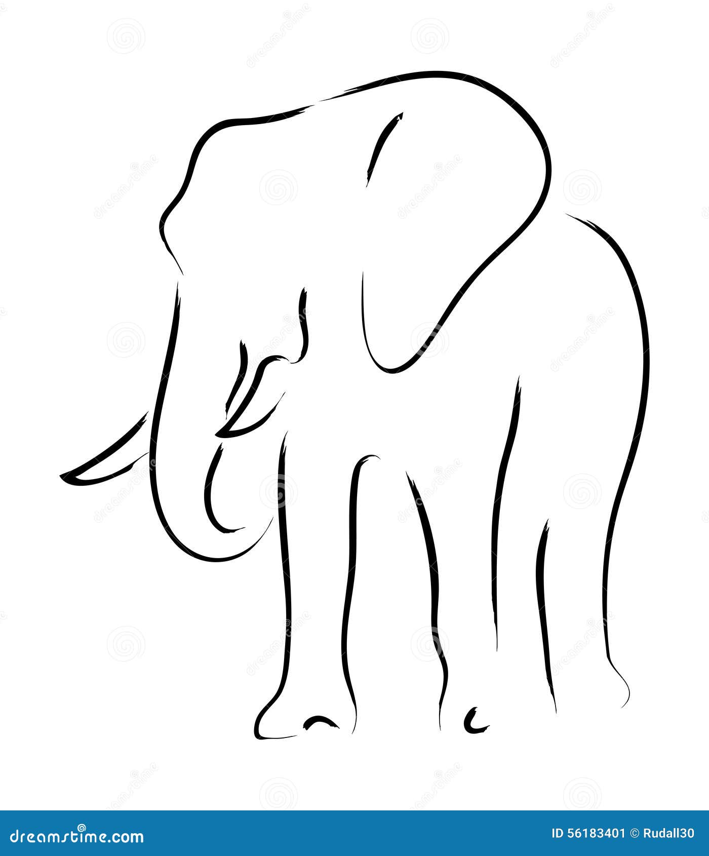 Elephant stock vector. Illustration of wildlife, africa - 56183401