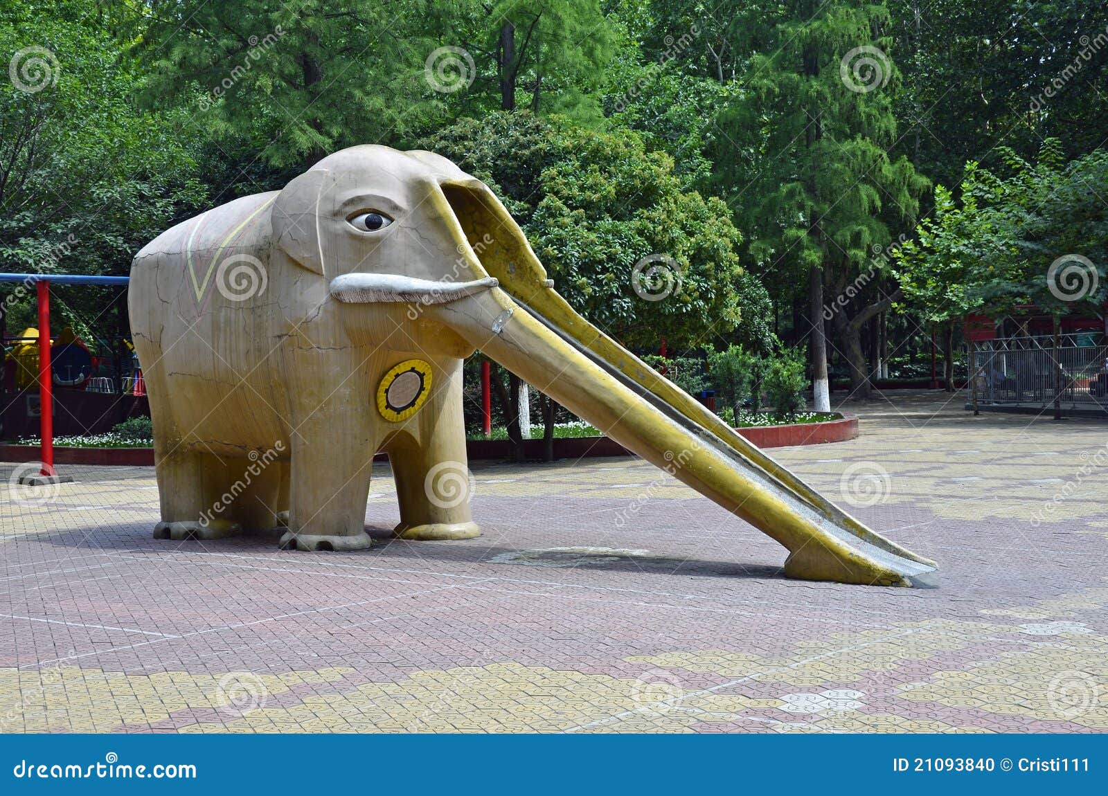 Elephant slide stock photo. Image of stair, climb, leaves - 21093840