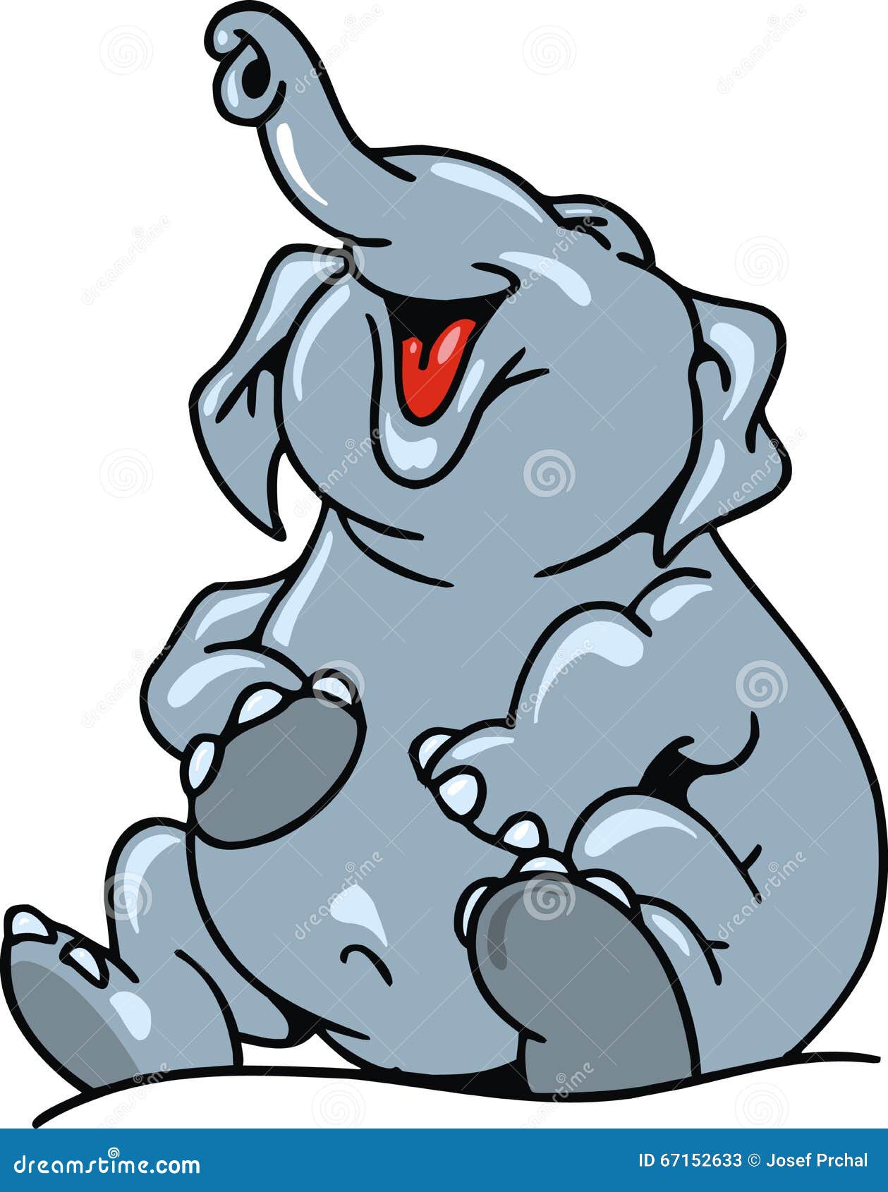 Elephant is smiling stock vector. Illustration of grey - 67152633