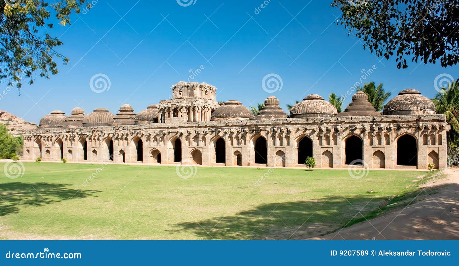 Elephant Stables in Hampi, Karnataka Stock Image - Image of elephant ...