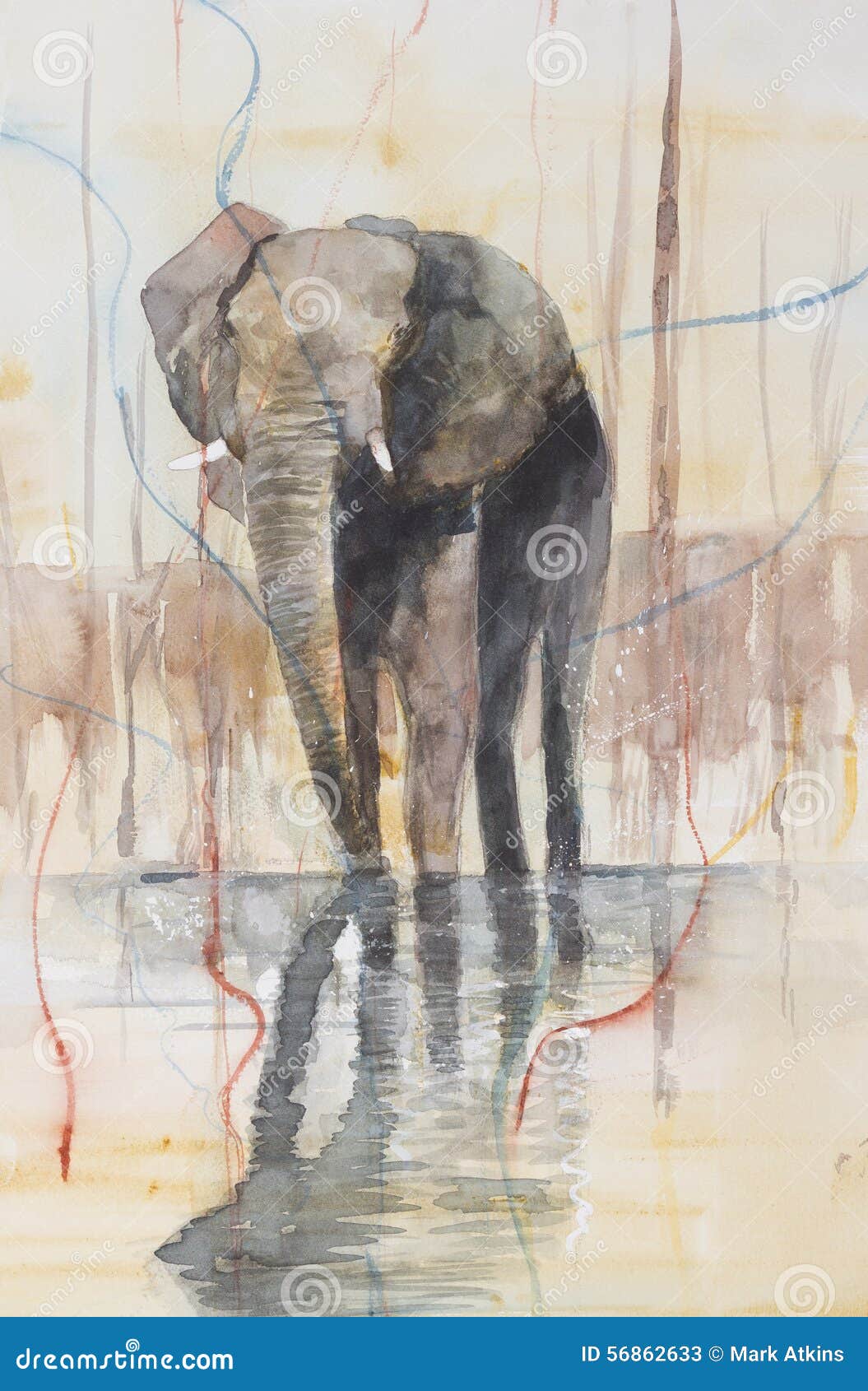 Elephant Standing On A Ball, Continuous One Line Drawing, Circus Trick ...