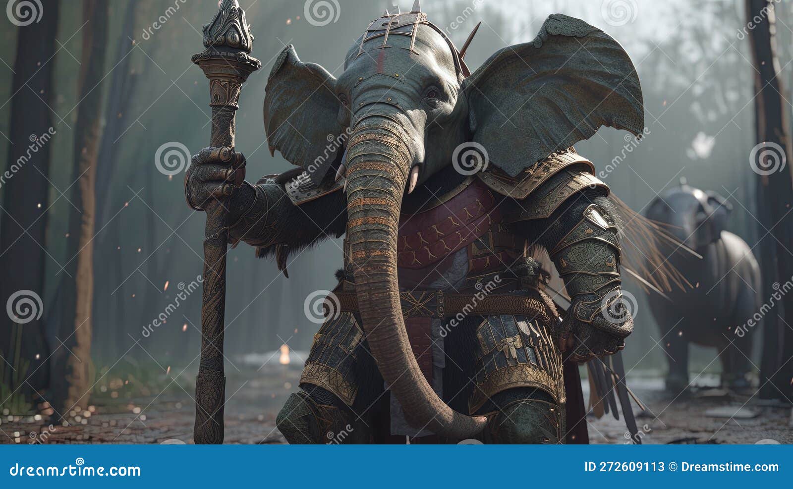 Steampunk Elephant With Cubist Oil Painting Style And Mechanical ...