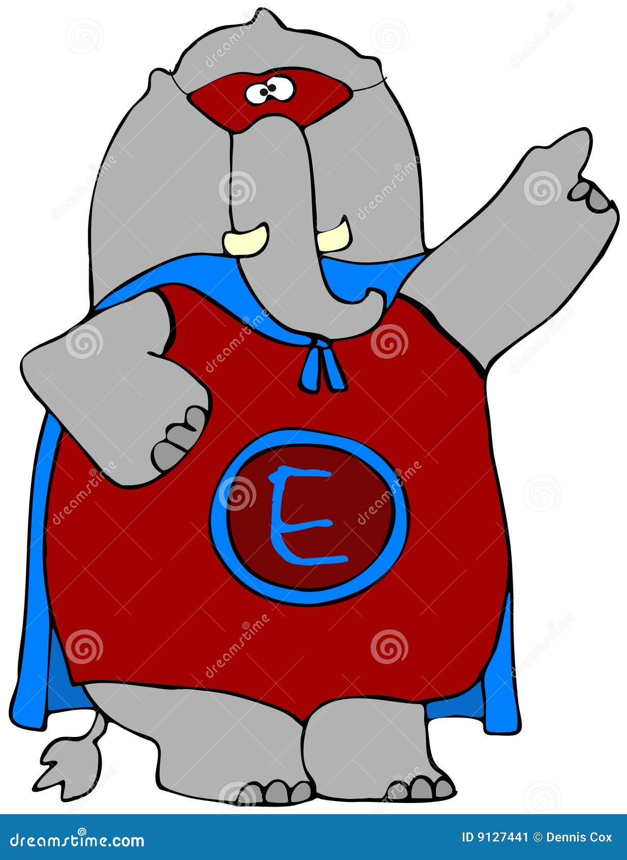 Elephant Superhero stock illustration. Illustration of outfit - 9127441
