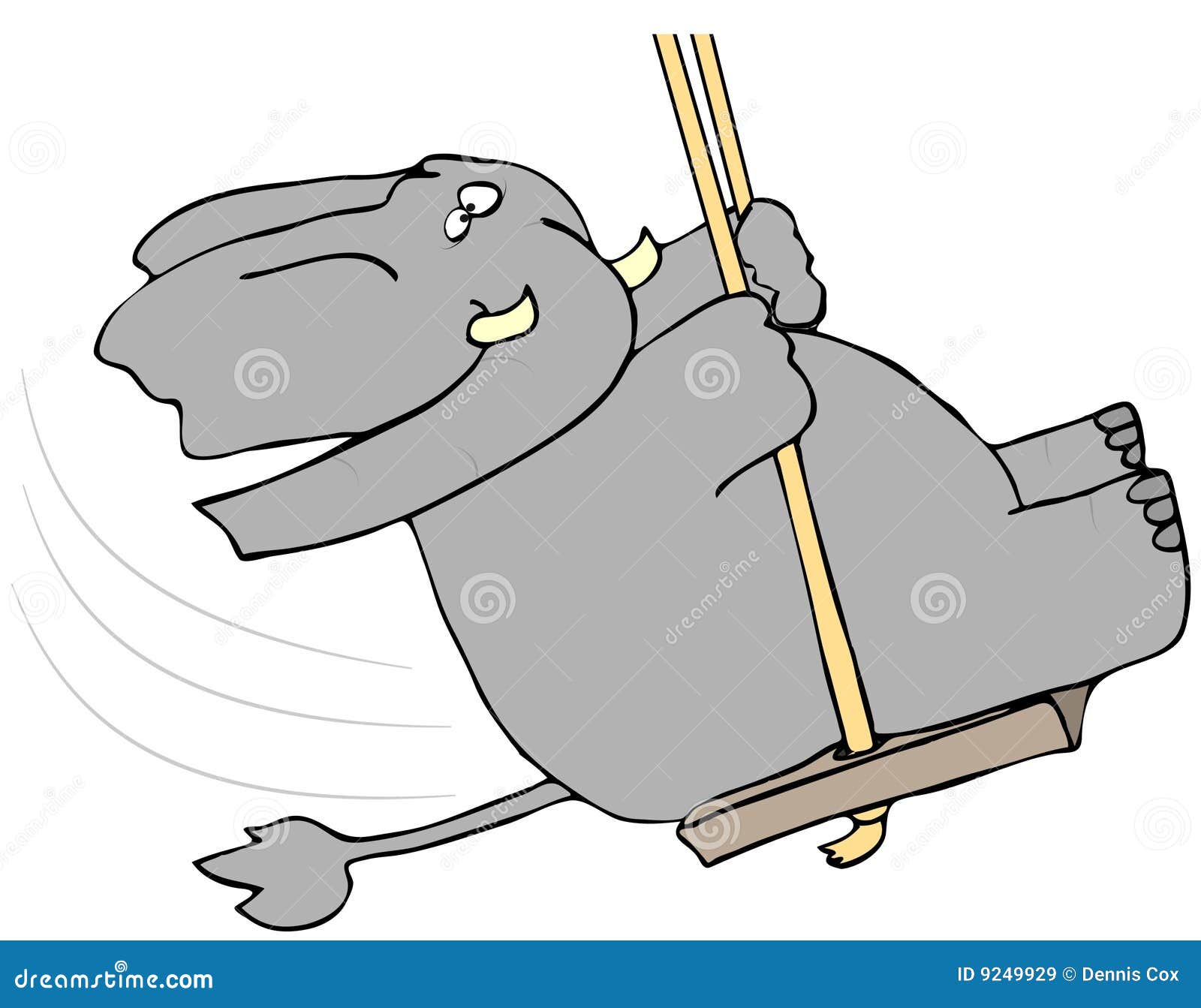 Elephant on a Swing stock illustration. Illustration of seat - 9249929
