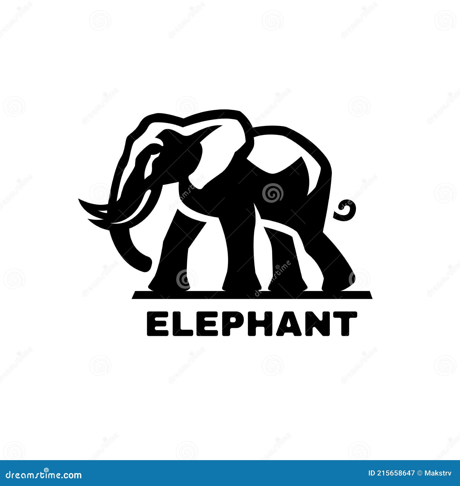Elephant Symbol. Silhouette Of An Elephant. Logo For Tea. Icon. African ...