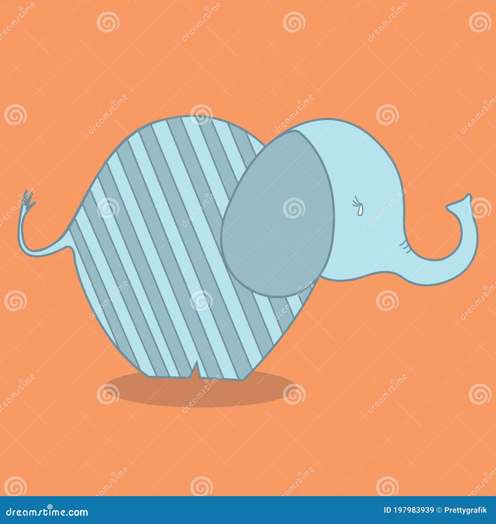 Elephant Tripe 03 Cartoon Vector | CartoonDealer.com #197983939