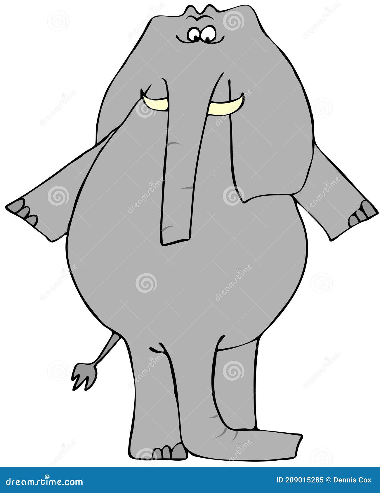 Elephant with two trunks stock illustration. Illustration of clipart ...