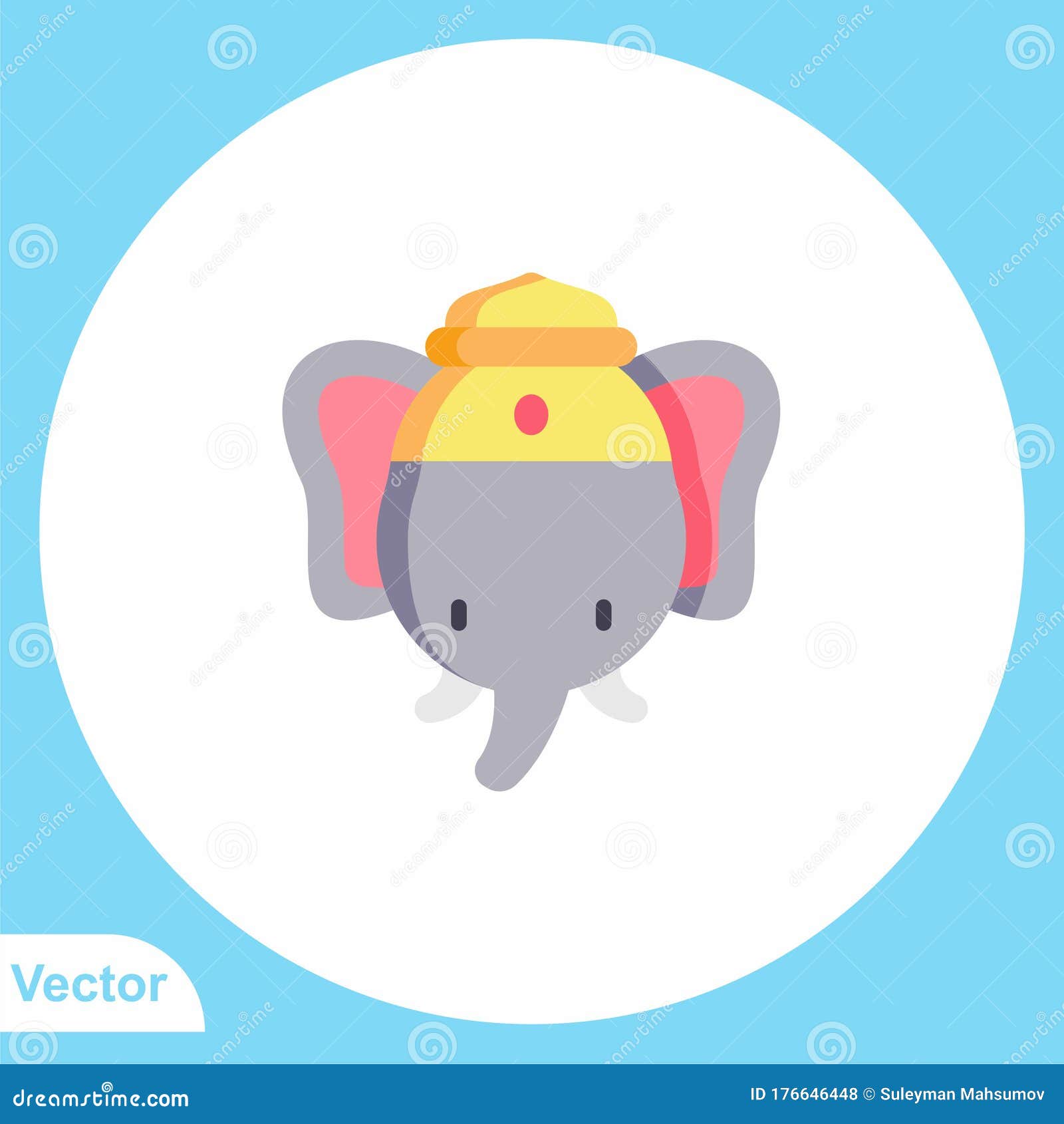 Elephant Vector Icon Sign Symbol Stock Illustration - Illustration of ...