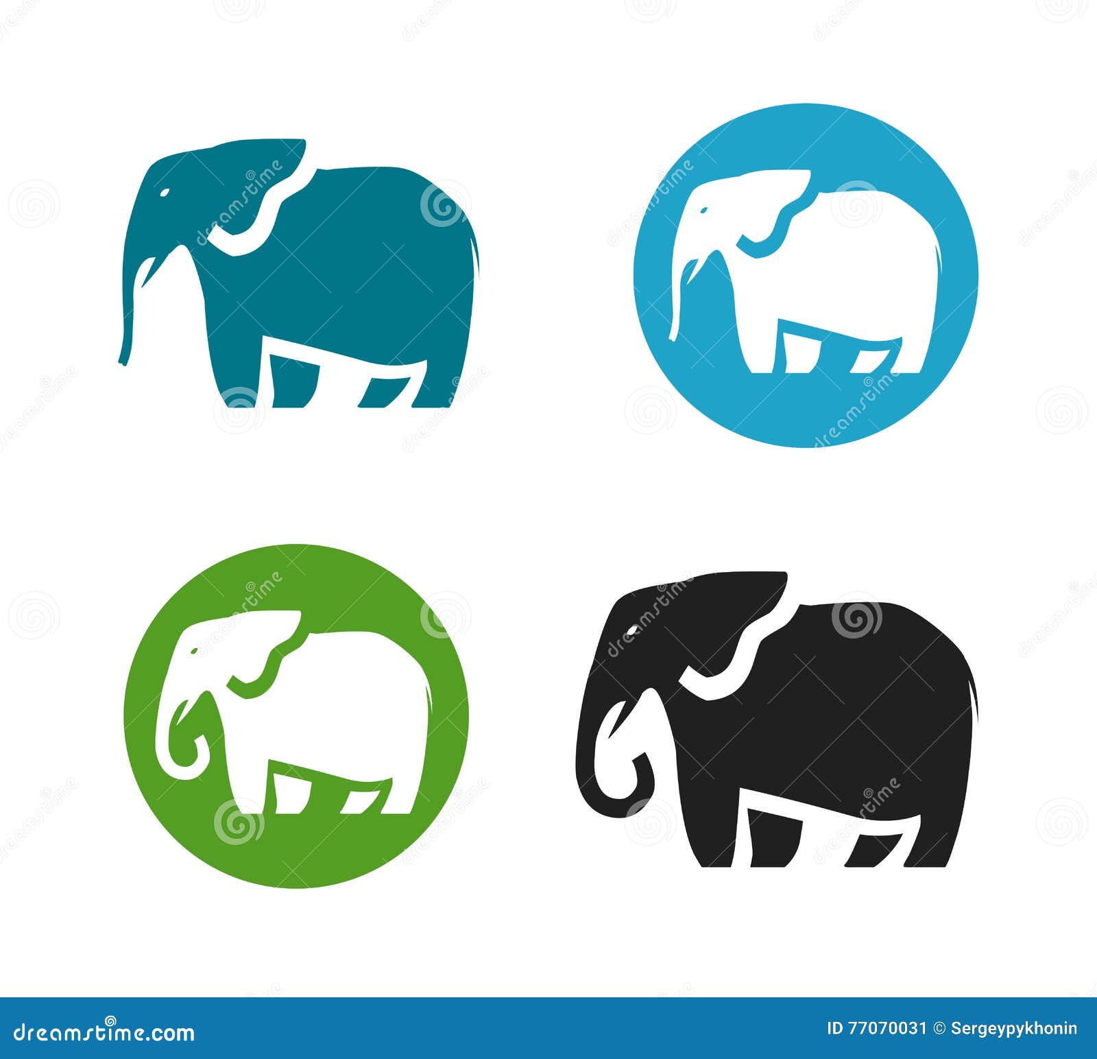 Elephant Vector Logo. Animals Icon or Symbol Stock Vector ...