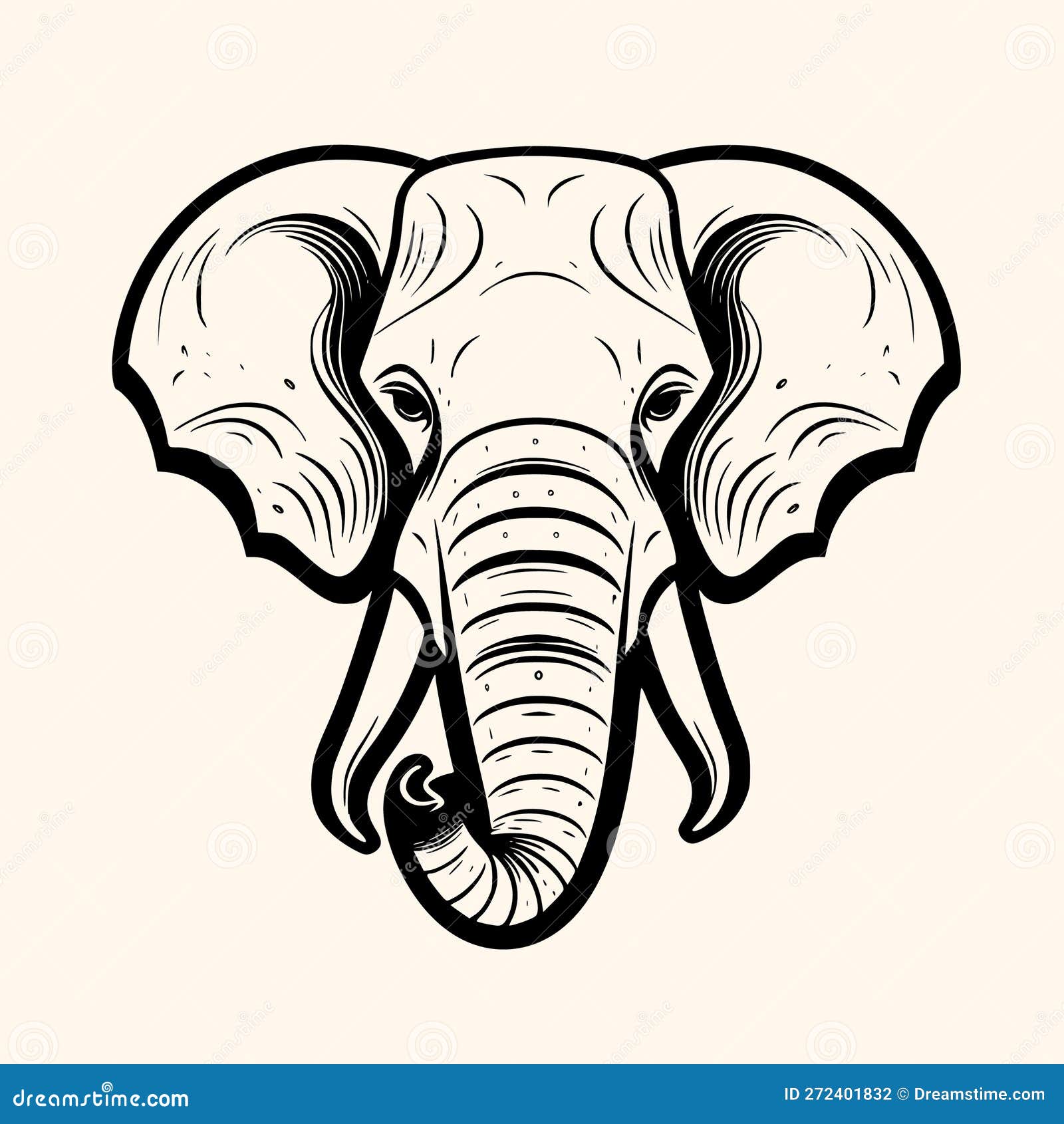 Elephant Vector for Logo or Icon, Drawing Elegant Minimalist Style ...
